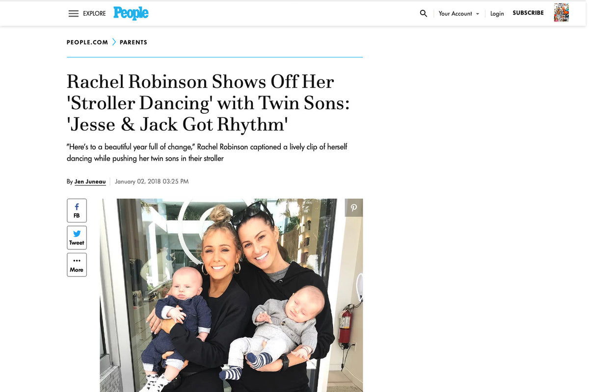 People: Rachel Robinson Shows Off Her 'Stroller Dancing' with Twin Son ...