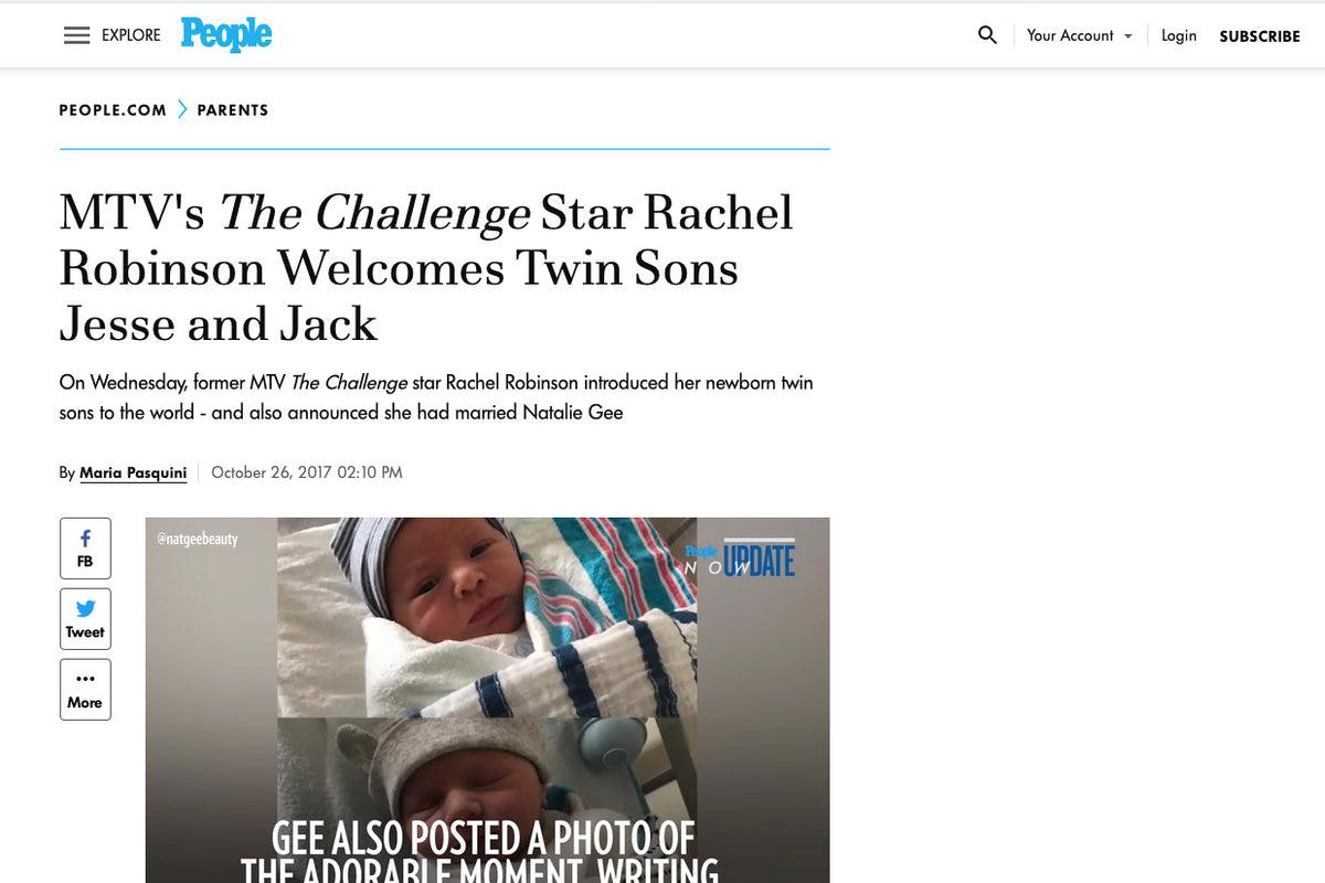 People: MTV's The Challenge Star Rachel Robinson Welcomes Twin Sons Je ...
